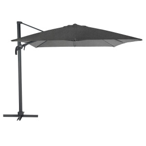 Velký šedý zahradní slunečník ELEA - 4,2 x 3 m